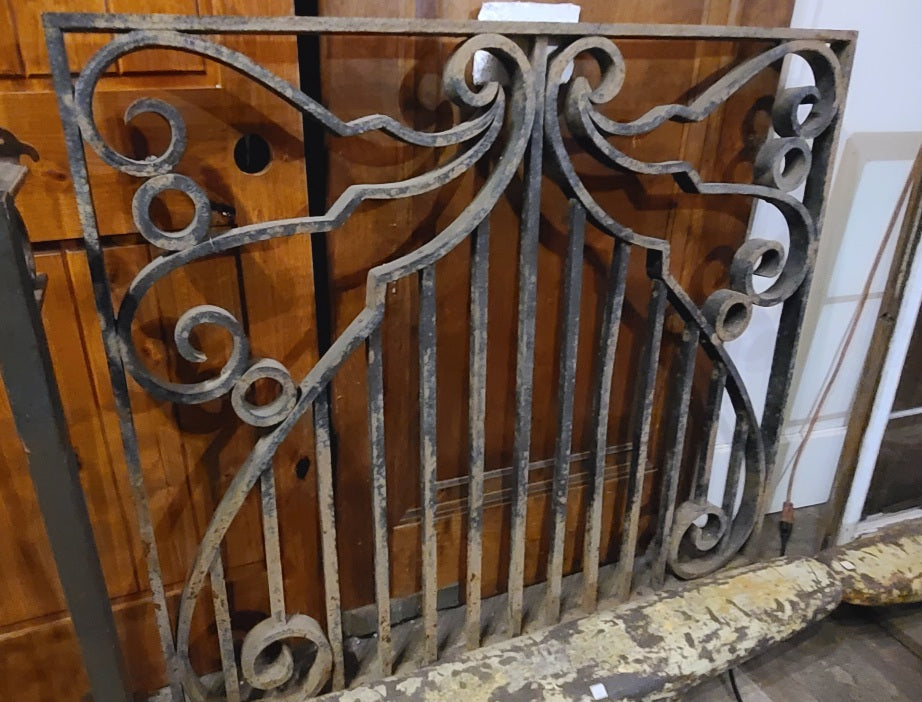 Large Ornate Antique Iron Panel Grate Guard – Toledo Architectural ...