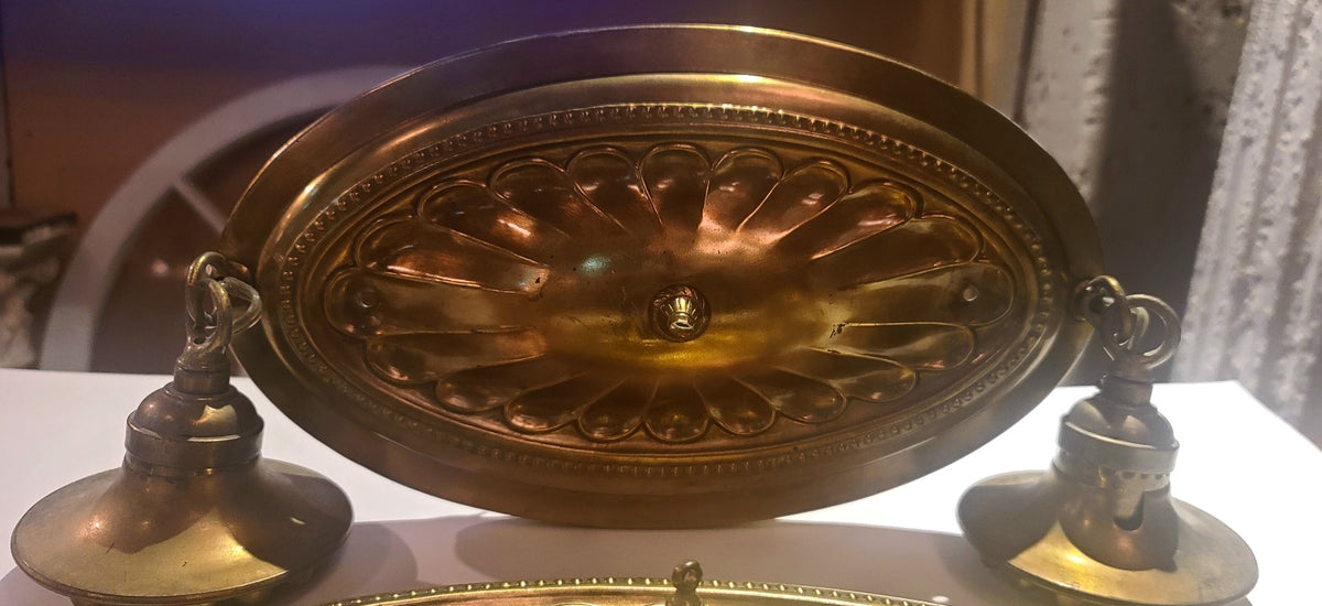 Beautiful Stamped Decorative Turn of the Century Brass Antique Ceiling ...
