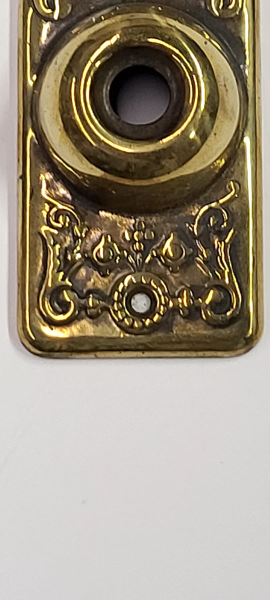 Antique Stamped Brass Door Bell Cover by Reading Hardware Co. "Clifton ...