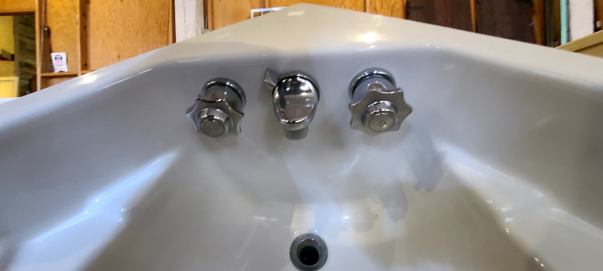Vintage Standard Corner Sink(s) in White with original Nu Seal Faucets ...