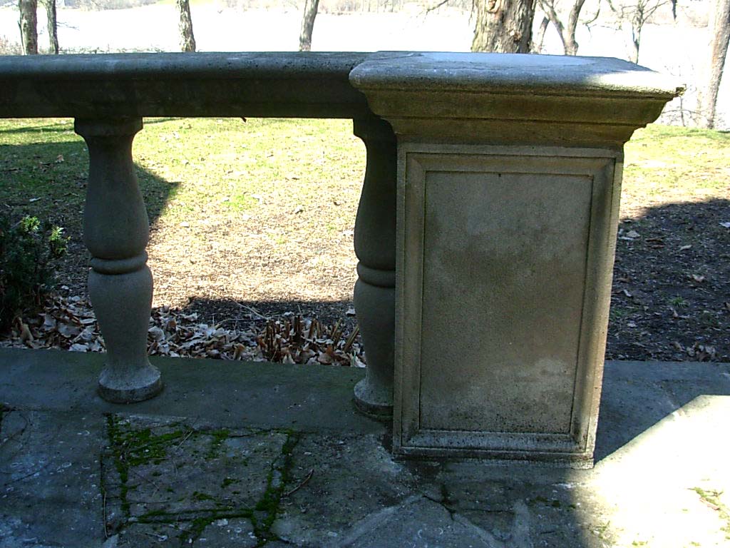 Spectacular 1926 36 ft Long Curved Limestone Railing with Large Cap ...