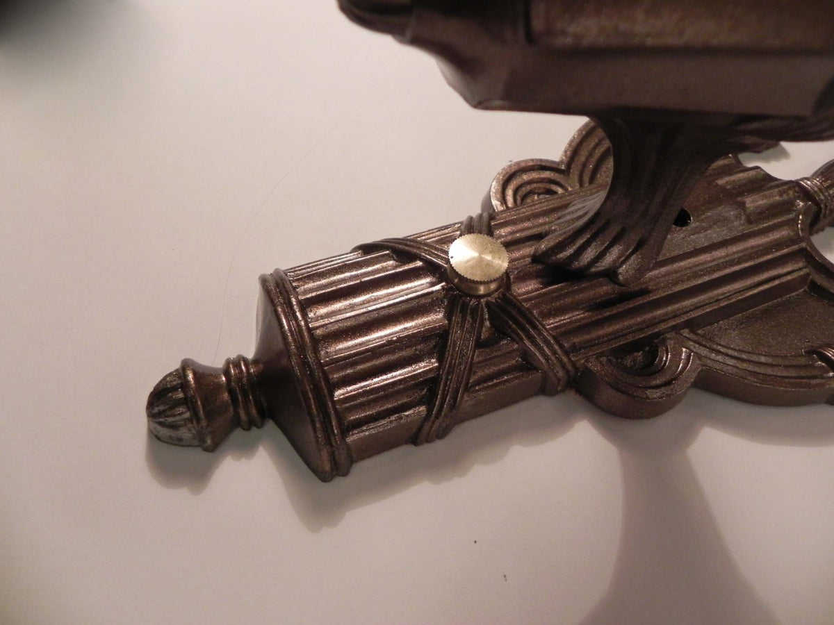 Pair of Restored Vintage Federal Styled Wall Sconces with Metallic Bro ...